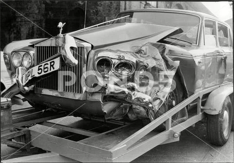 Smashed Up Rolls Royce Motor Car Belonging To Light-heavyweight Boxing ...