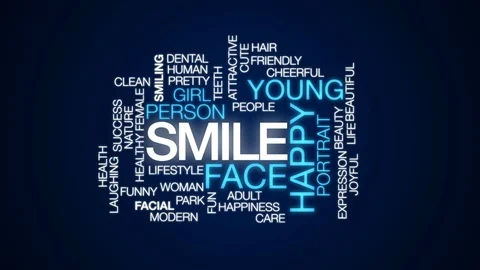 Smile animated word cloud, text design a... | Stock Video | Pond5