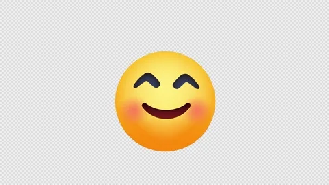 smile emoji icon loop Animation video tr... | Stock Video | Pond5