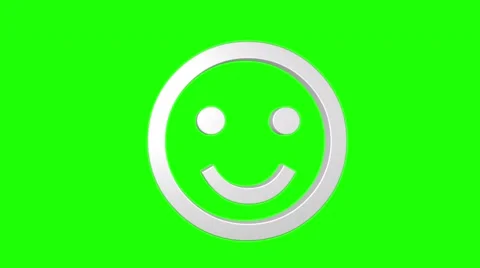 smile face emoticon rotating green scree... | Stock Video | Pond5