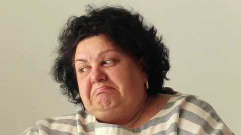 Smile, thoughtful and happy fat woman fa... | Stock Video | Pond5