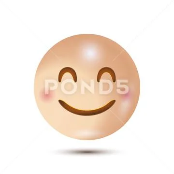 Smile. Vector illustration. smiling emoticon character design. Isolated ...