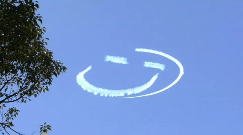 Smiley Face In The Sky | Stock Video | Pond5