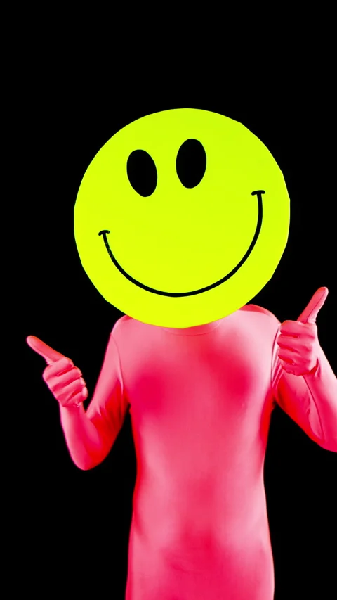 Smiley face woman dancer in vertical | Stock Video | Pond5