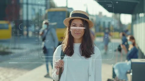 Smiling beautiful woman look to camera A... | Stock Video | Pond5