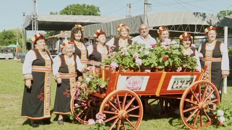 Smiling choir group in beautiful traditi... | Stock Video | Pond5