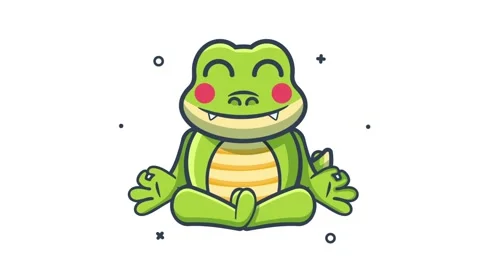 smiling crocodile character with animati... | Stock Video | Pond5