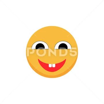 Smiling emoticon. Smiley icon. Cartoon emoji. Vector Illustration ...