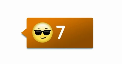 Smiling face emoji with number count inc... | Stock Video | Pond5