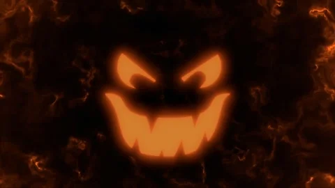 Smiling Ghost Face Animation with Flame ... | Stock Video | Pond5