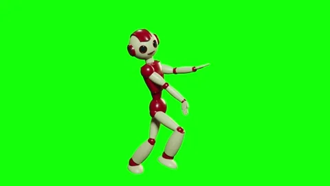 Green Screen Robot Stock Video Footage | Royalty Free Green Screen ...