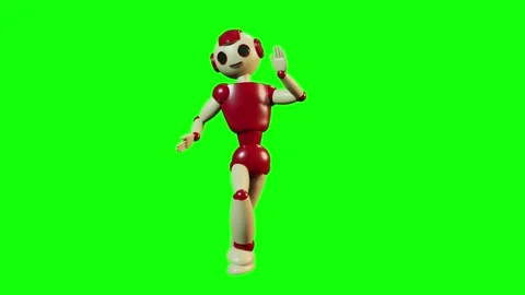 Green Screen Robot Stock Video Footage | Royalty Free Green Screen ...