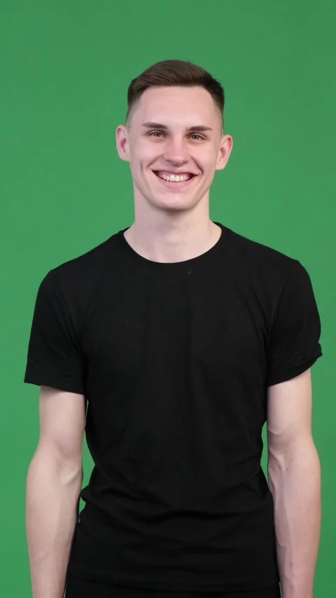 Smiling Man Saying Yes In Approval On Gr... | Stock Video | Pond5