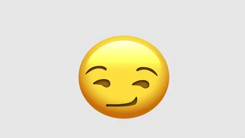 Smirking Face Animated Emoji on a Transp... | Stock Video | Pond5