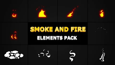 Smoke And Fire Elements Pack ~ After Effects #107256885