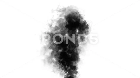 Smoke bomb on isolated white background. Texture overlays. Design ...