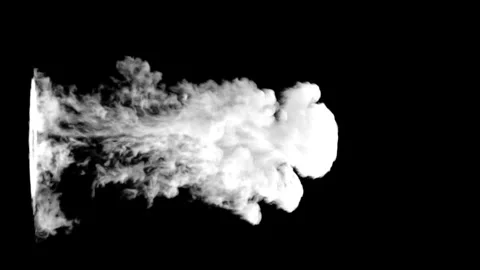Smoke burst from the left side from the ... | Stock Video | Pond5