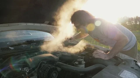 Car Engine Smoke Stock Video Footage | Royalty Free Car Engine Smoke ...