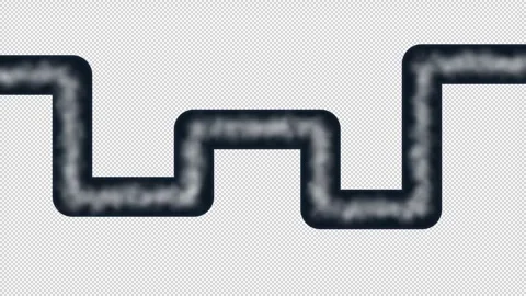 Smoke flowing inside the pipeline, alpha... | Stock Video | Pond5