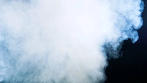 Smoke Fog On Pure Black Background | Stock Video | Pond5