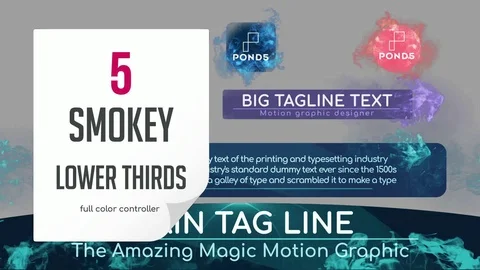 After Effects Template: Smoke Ink Lower thirds #108582895