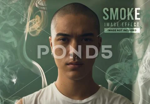 PSD Template: Smoke Overlay Image Effect #170751851