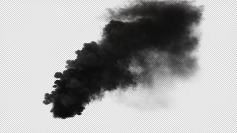 Smoke rising on transparent background | Stock Video | Pond5