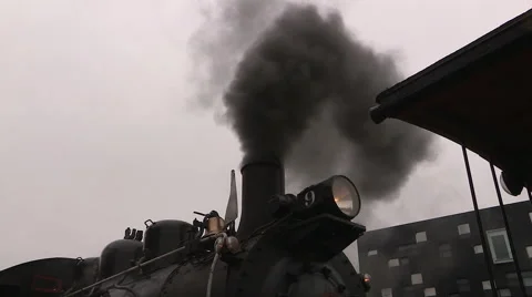 Smoke stacks from industry belching carb... | Stock Video | Pond5