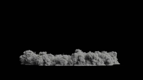 Smoke wave generated by explosion isolat... | Stock Video | Pond5