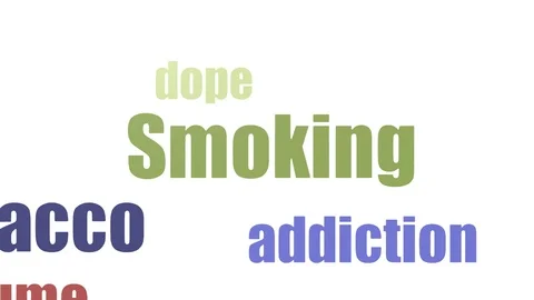 Smoking Tag Cloud Animated Isolated On W... | Stock Video | Pond5