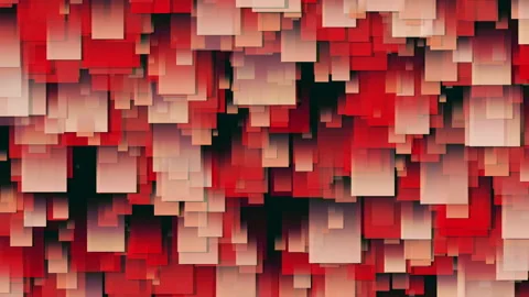 Smooth falling figures in the form of sq... | Stock Video | Pond5