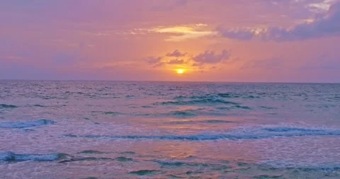 .smooth wave in green sea at amazing sky... | Stock Video | Pond5
