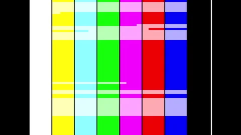 SMPTE color bars with Glitch effect. Tes... | Stock Video | Pond5