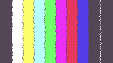 SMPTE color bars with VHS and glitch eff... | Stock Video | Pond5