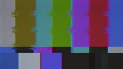 SMPTE color bars with VHS effect. Pop-up... | Stock Video | Pond5