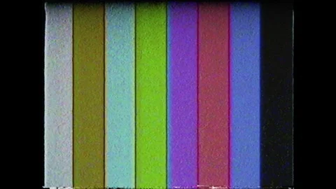 SMPTE color bars with VHS effect. SMPTE ... | Stock Video | Pond5