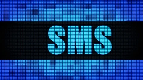 SMS Front Text Scrolling LED Wall Pannel... | Stock Video | Pond5