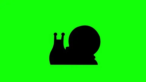 Snail silhouette on green screen backgro... | Stock Video | Pond5