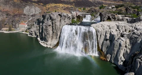 Snake River Waterfall rainbow Twin Falls... | Stock Video | Pond5