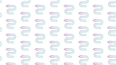 Snake White Animated Loop Background 4K | Stock Video | Pond5