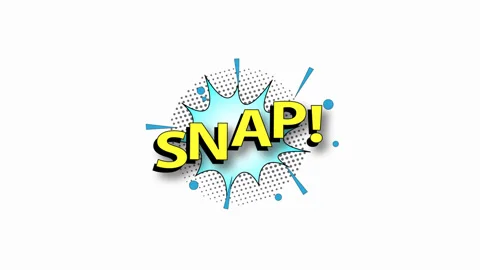 SNAP! comic speech bubble, transparent b... | Stock Video | Pond5