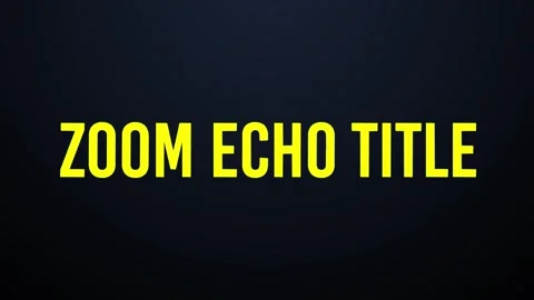 Snappy Zoom Echo Title Intro ~ After Effects #266427192
