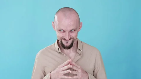 sneaky man tricky plan funny guy waiting... | Stock Video | Pond5