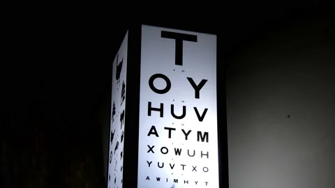 Snellen Eye Chart Test Box | Stock Video | Pond5
