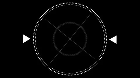 Sniper Lock on Target HUD on a Black Bac... | Stock Video | Pond5