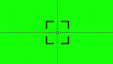 Sniper scope target overlay plain gs v2 ... | Stock Video | Pond5