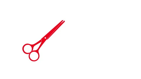 Snipping scissors animation. Cut, open, ... | Stock Video | Pond5