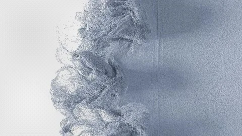 Snow blowing transition reveal on alpha ... | Stock Video | Pond5