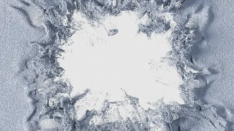 Snow blowing transition reveal on alpha ... | Stock Video | Pond5