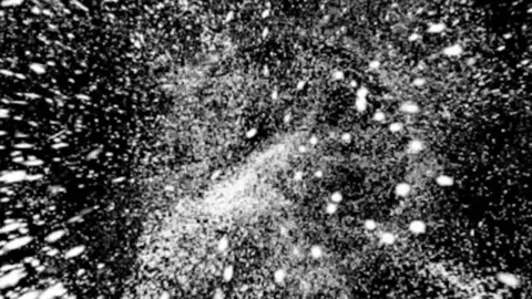 Snow blowing transition reveal on alpha ... | Stock Video | Pond5